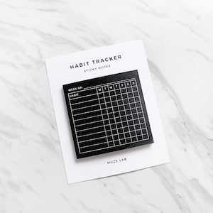 Weekly Habit Tracker Sticky Notes - Etsy