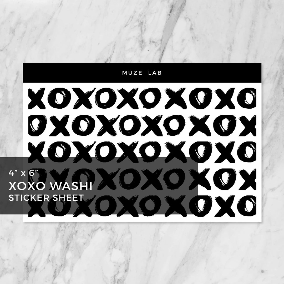 XOXO Washi Strips Sticker Sheet - Etsy