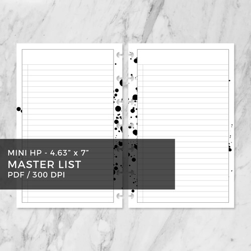 MASTER LIST Mini HP | Etsy