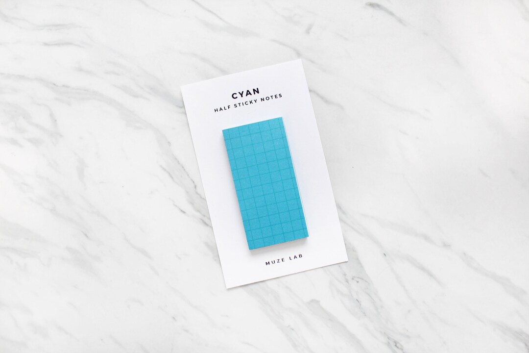 Cyan Half Sheet Sticky Notes - Etsy