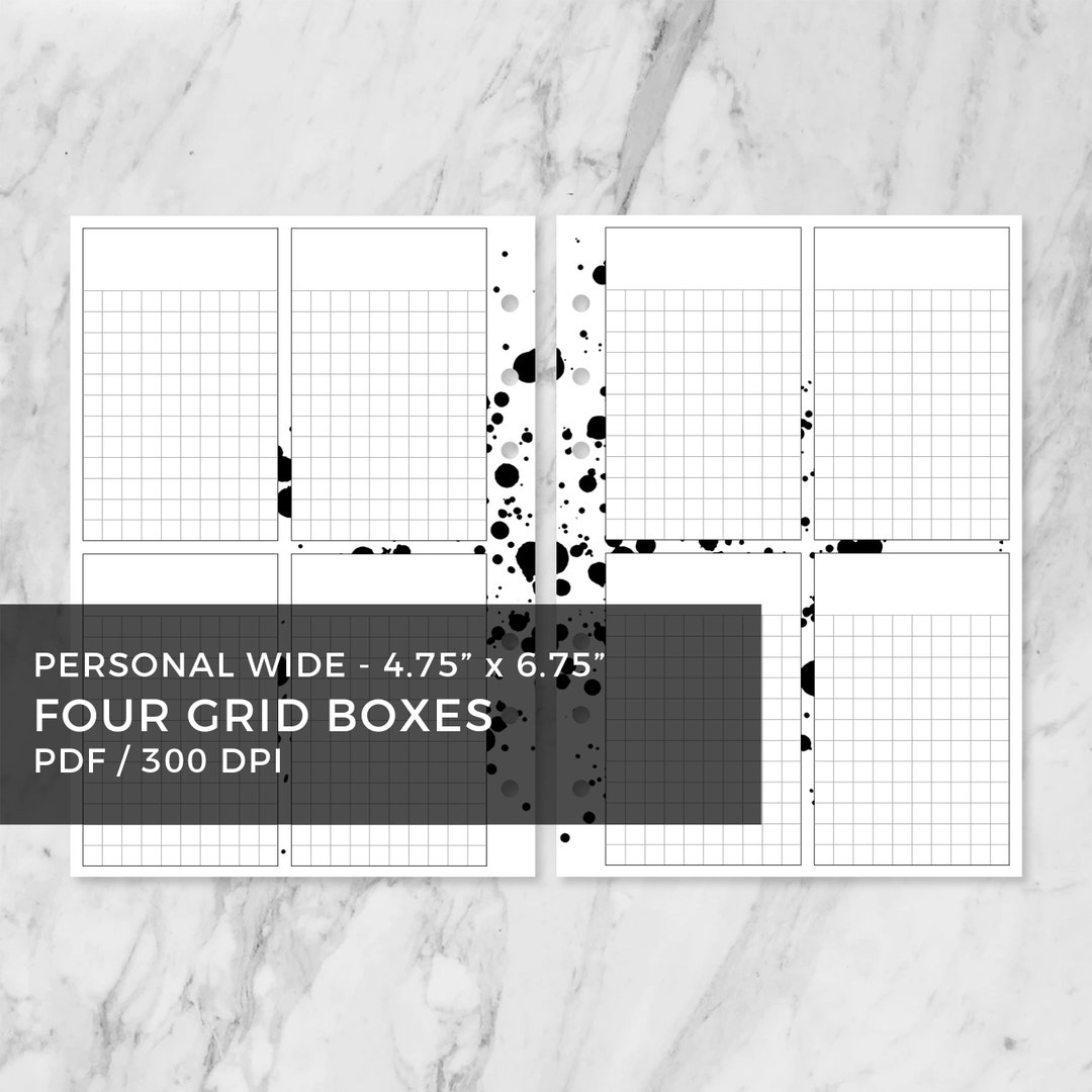 4 GRID BOXES - Personal Wide - Etsy