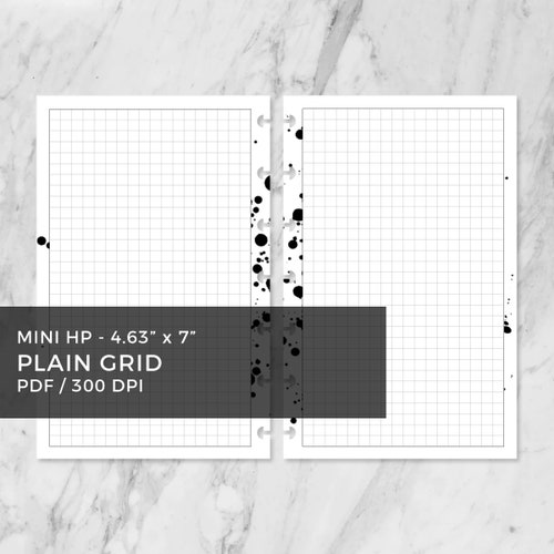 HP MINI Grid Paper Dot Grid Lined Paper MINI Happy Planner | Etsy