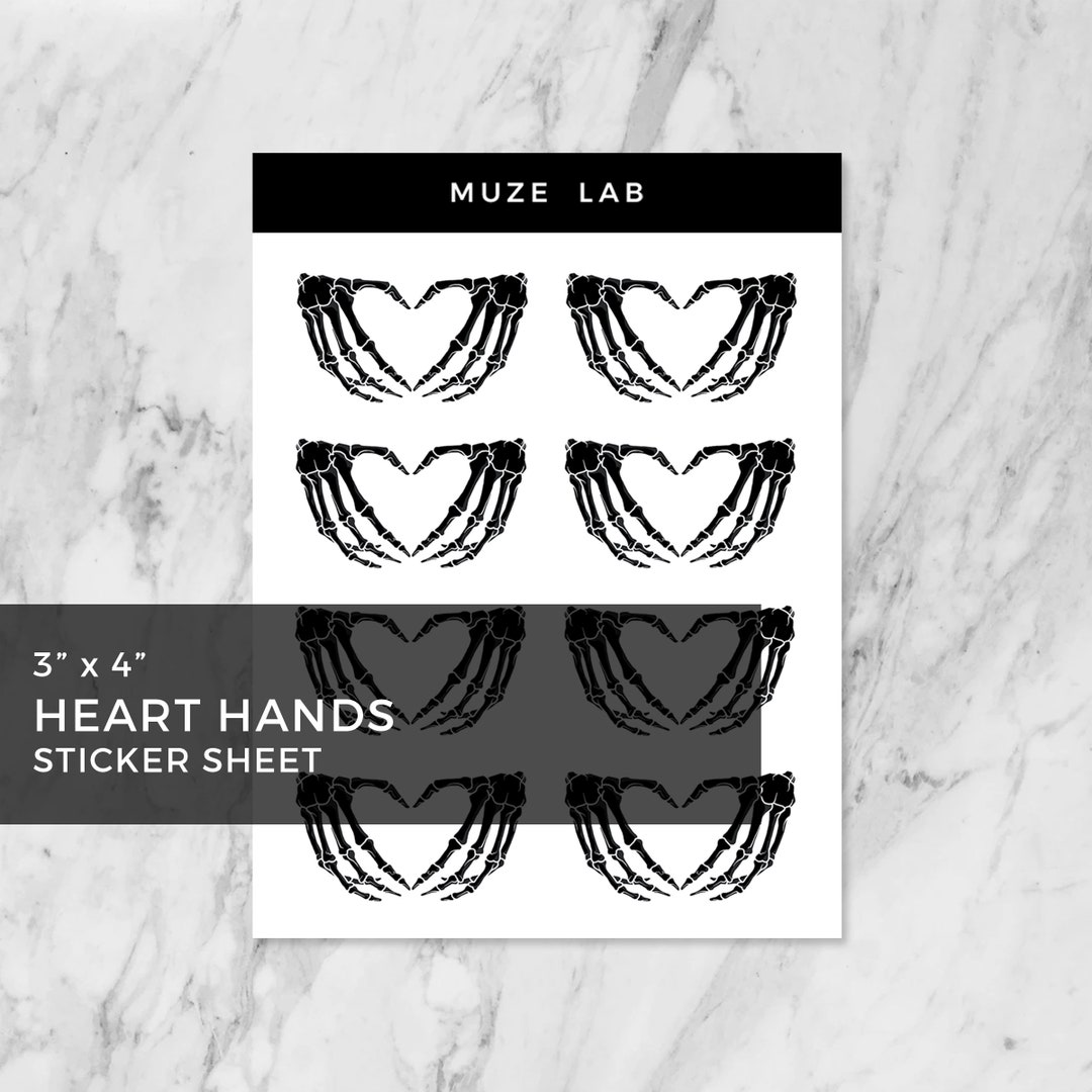 Heart Hands Sticker Sheet - Etsy