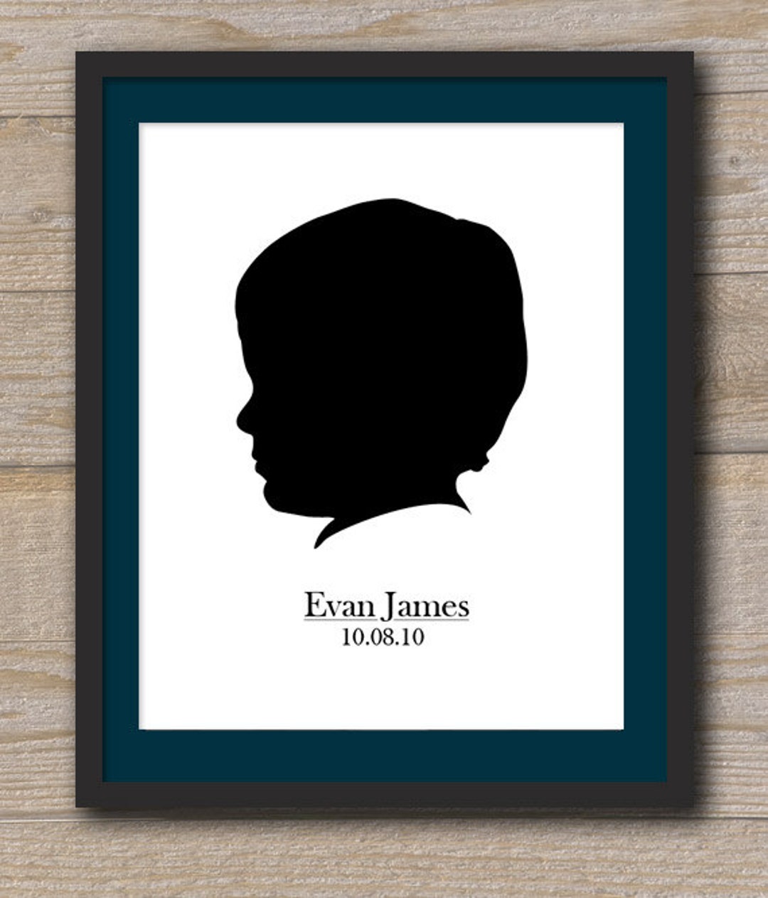 Custom Silhouette With Name - 8 X 10 - Digital File for Print - Colors ...