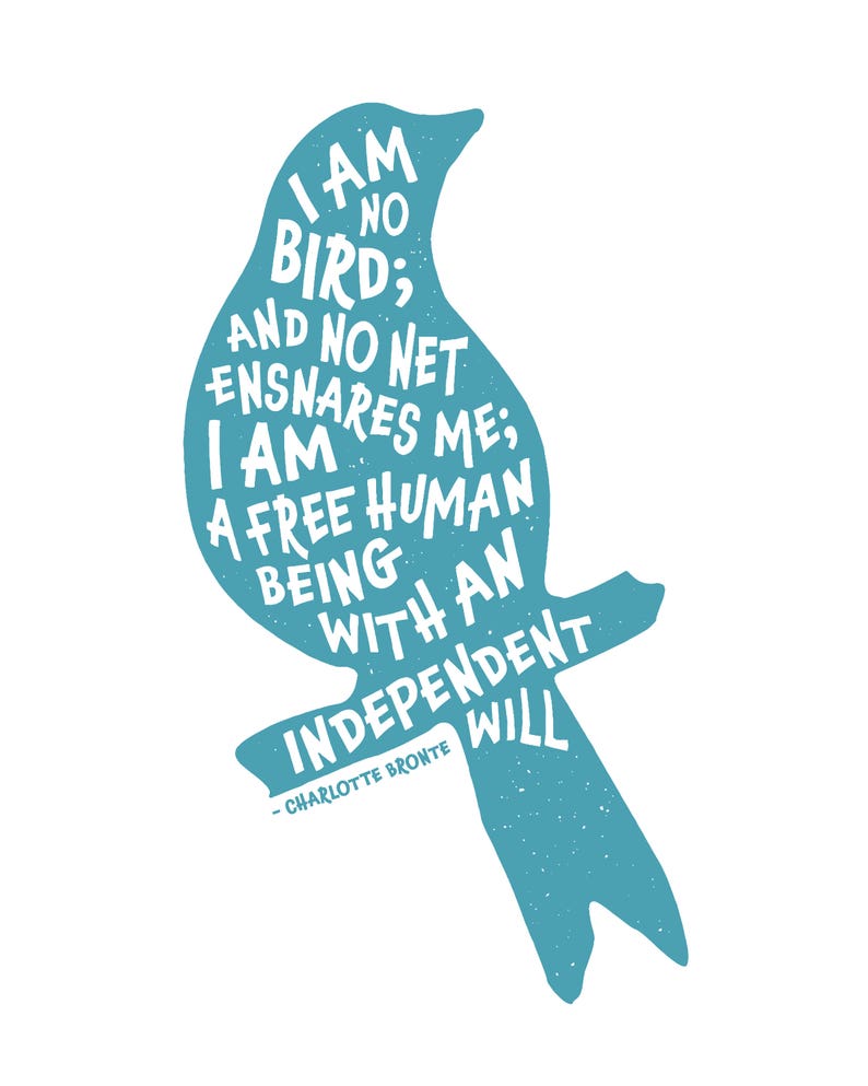 Digital File - I Am Not a Bird; No Net Ensnares Me - Charlotte Bronte ...