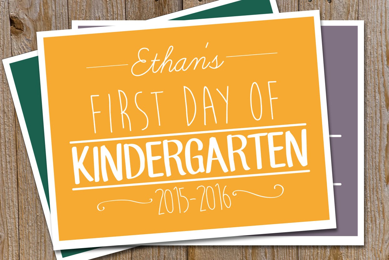 First Day of School Signs Kindergarten Through 12th Grade - Etsy