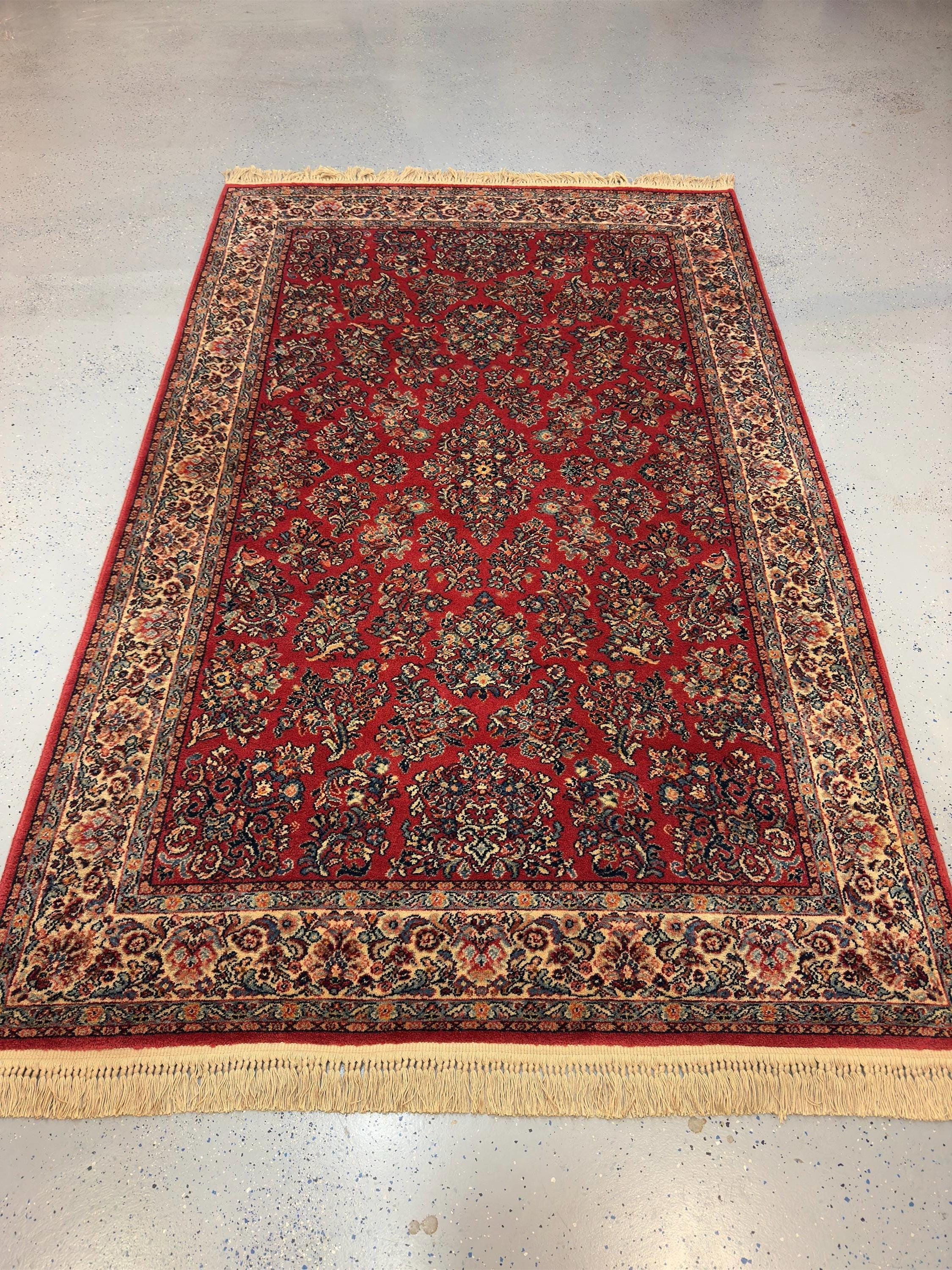 Original Collection Karastan Red Rug – 5.5x9 | Persian-inspired Wool ...