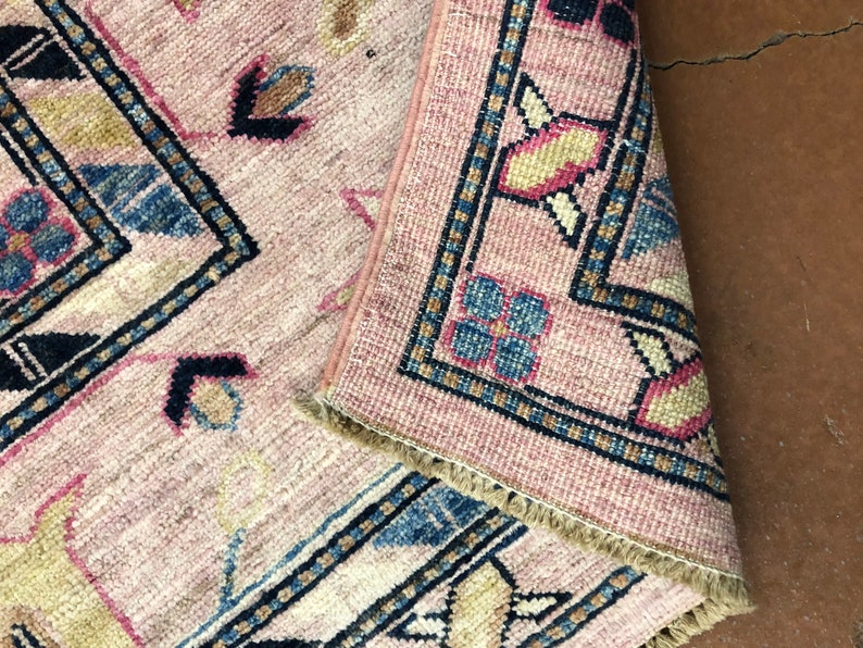 Amazing 8.9x12 Pink Kazak Rug Handmade Wool Lovely Large - Etsy