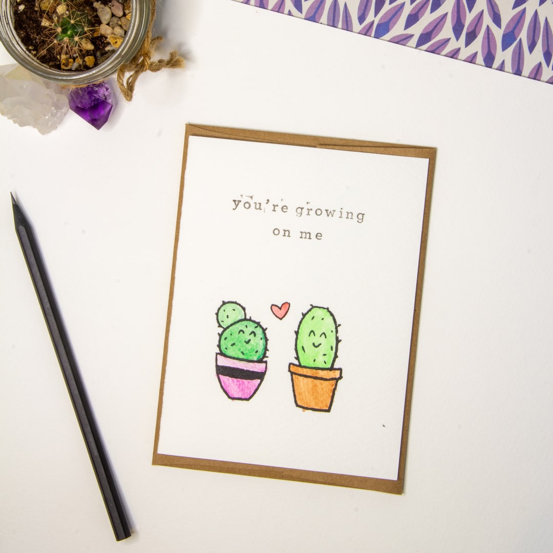 You're Growing on Me Card - Etsy UK