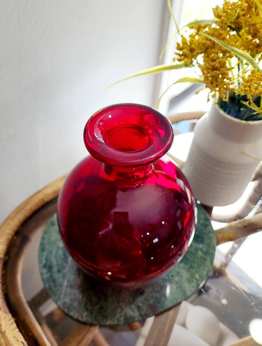1960s Ruby Red Blenko Decanter and Stopper - Etsy