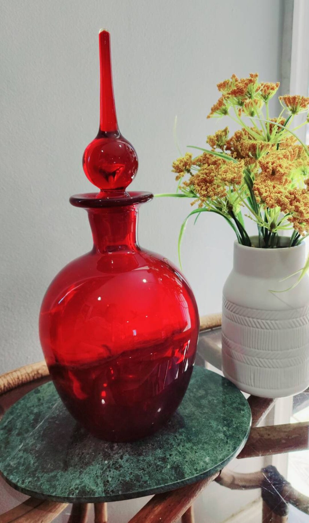 1960s Ruby Red Blenko Decanter and Stopper - Etsy