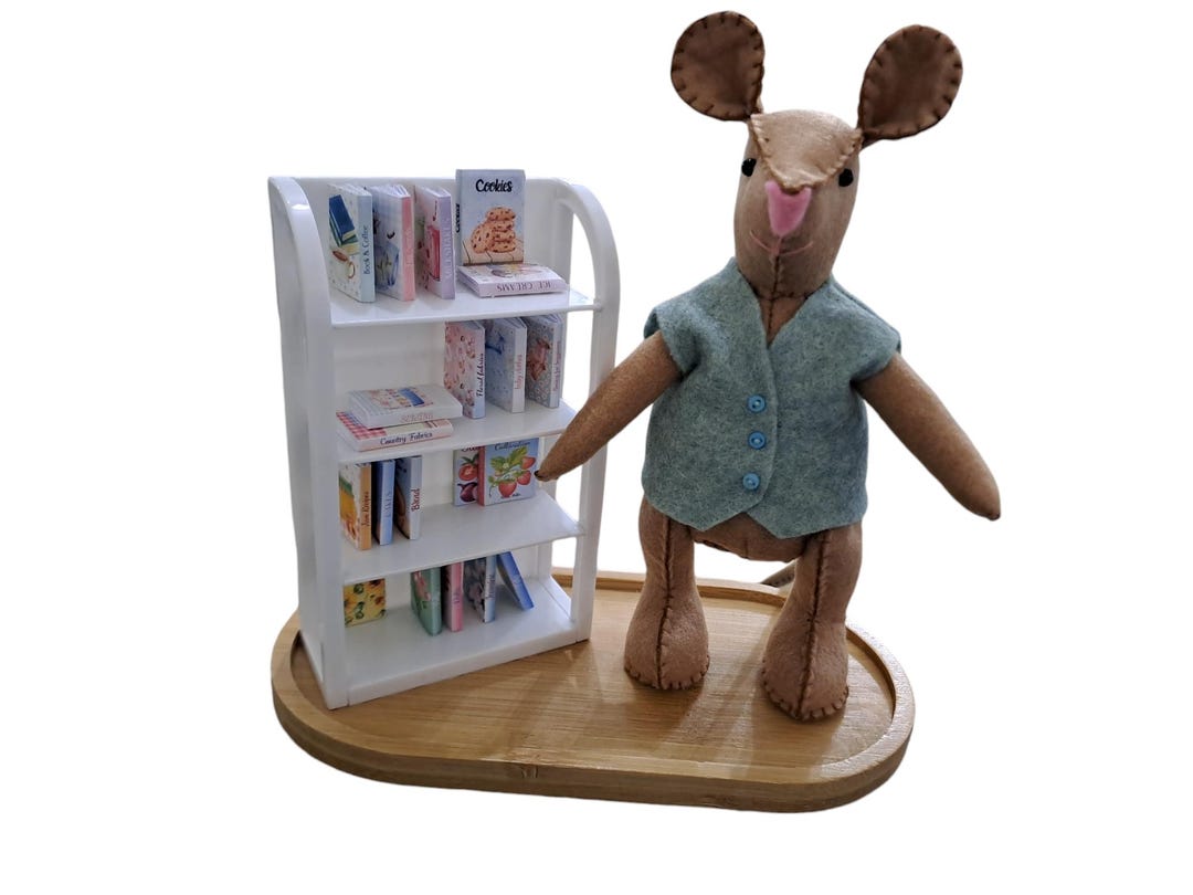 Thistle the Mouse and the Cozy Nook Bookshop Handsewn Felt Mouse With ...