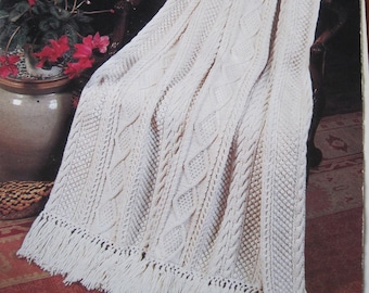 Aran Afghan Knit Pattern - Etsy