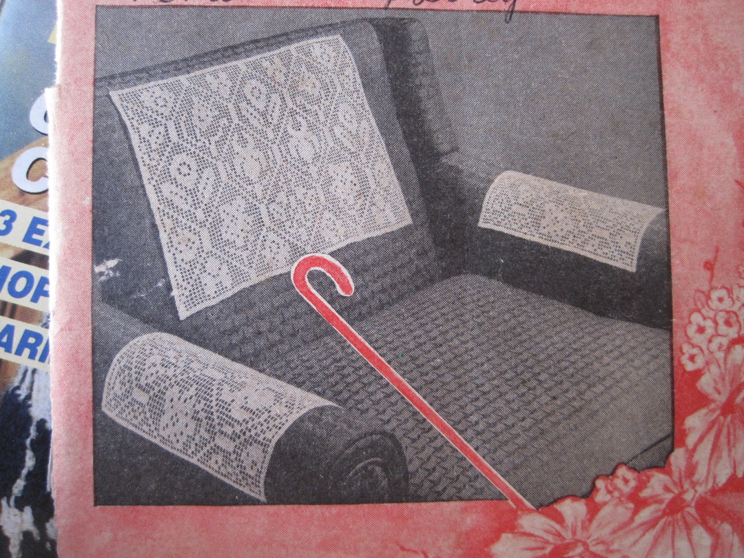 Crochet Pattern - Antimacassar Filet Chair Set - Vintage 1961 - Etsy