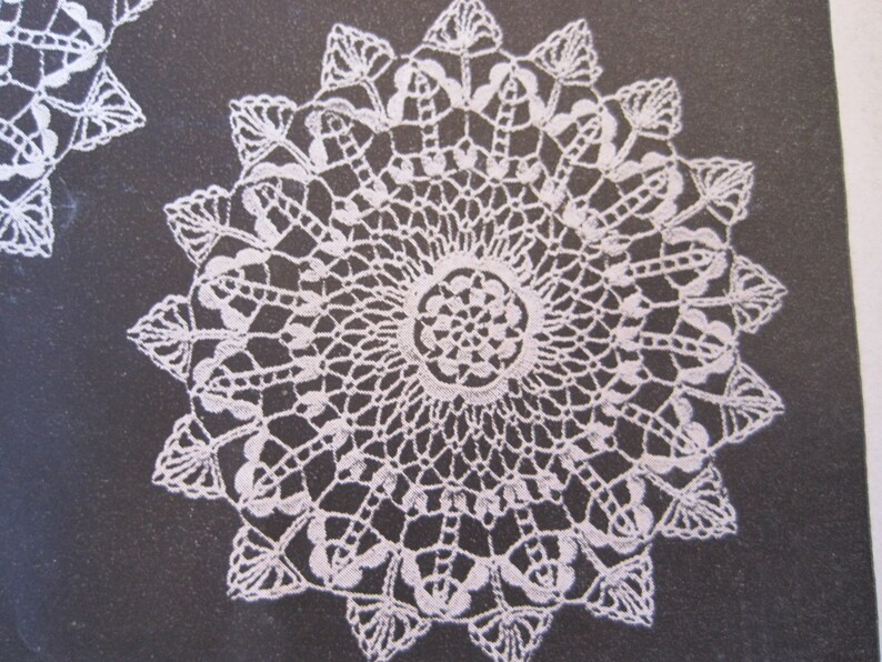 Crochet Pattern Cobweb Doily Luncheon Set Vintage - Etsy