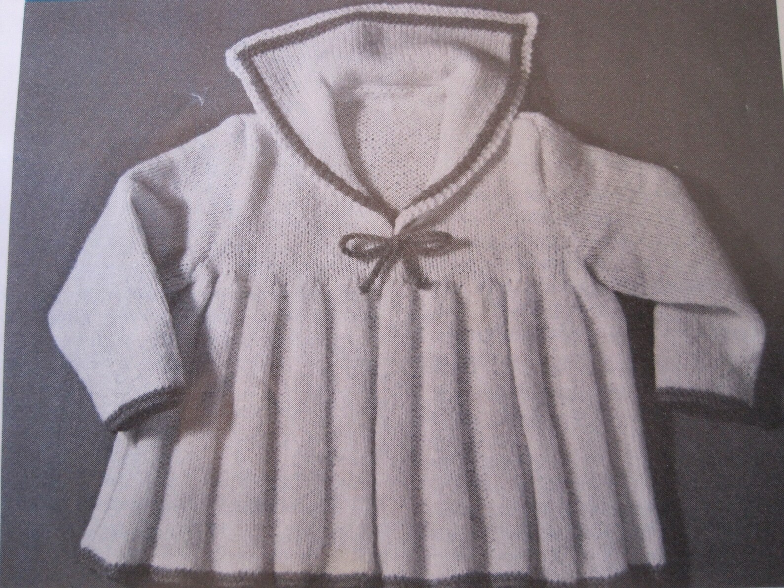 Knit Pattern - Sailor-collar Dress - Sizes 6, 12, 18 Months - Vintage ...