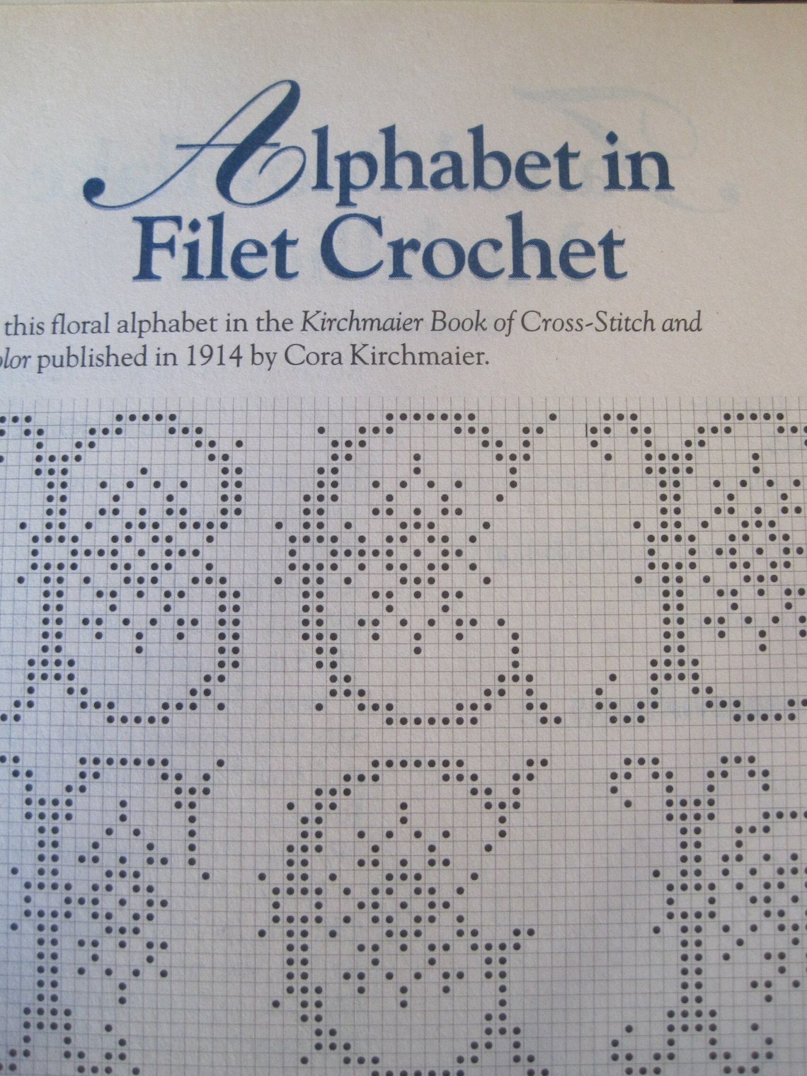Filet Crochet Alphabet Vintage 1914 - Etsy