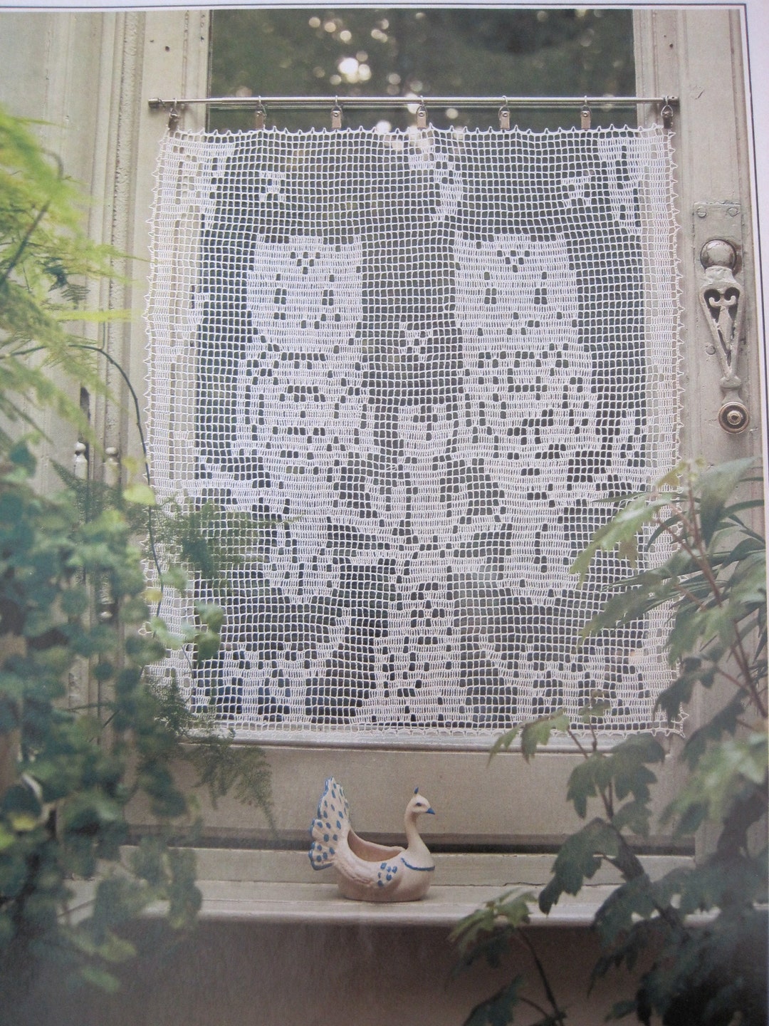 Filet Crochet Pattern - Night Owls - 17.75" X 20" - Vintage - Etsy