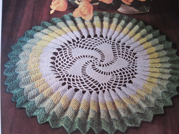Crochet Pattern Sunburst Ruffle Doily 11.5 Vintage | Etsy