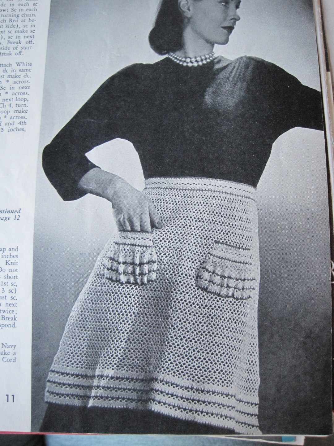 Crochet Pattern - Apron - Cover - Cooking - Vintage Pattern - Etsy