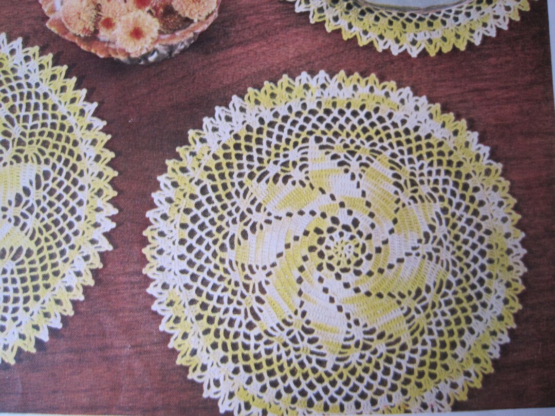 Crochet Pattern - Pinwheel Doily - Vintage 1950's - Etsy