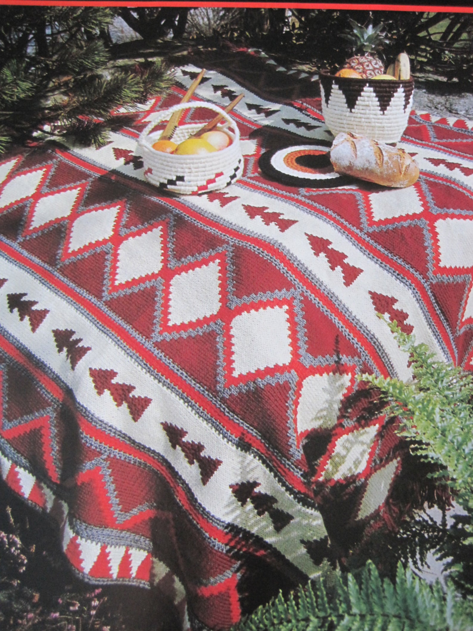 Knit Pattern - American Indian Blanket - Knit Afghan - 56" X 64" - Etsy