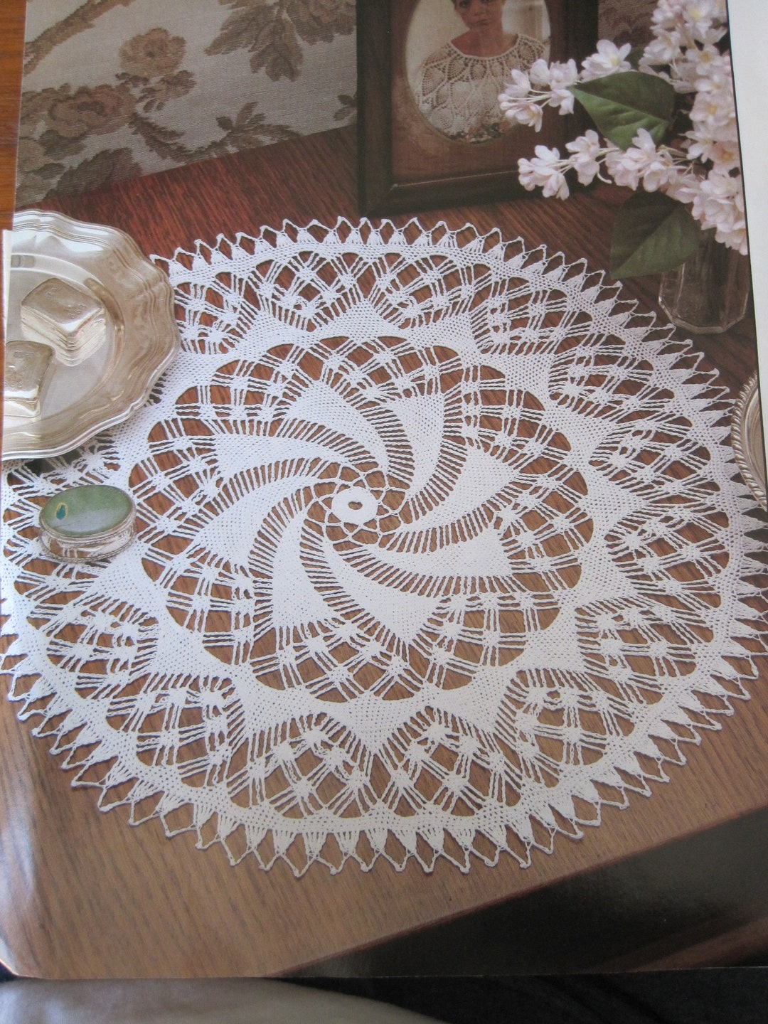 Crochet Pattern - Pinwheel Mat - 12.5" Round - Vintage - Etsy