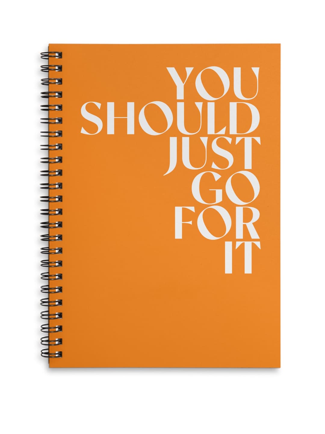 Bold Orange Notebook ‘you Should Just Go for It’ A4 or A5 Sassy Wire ...