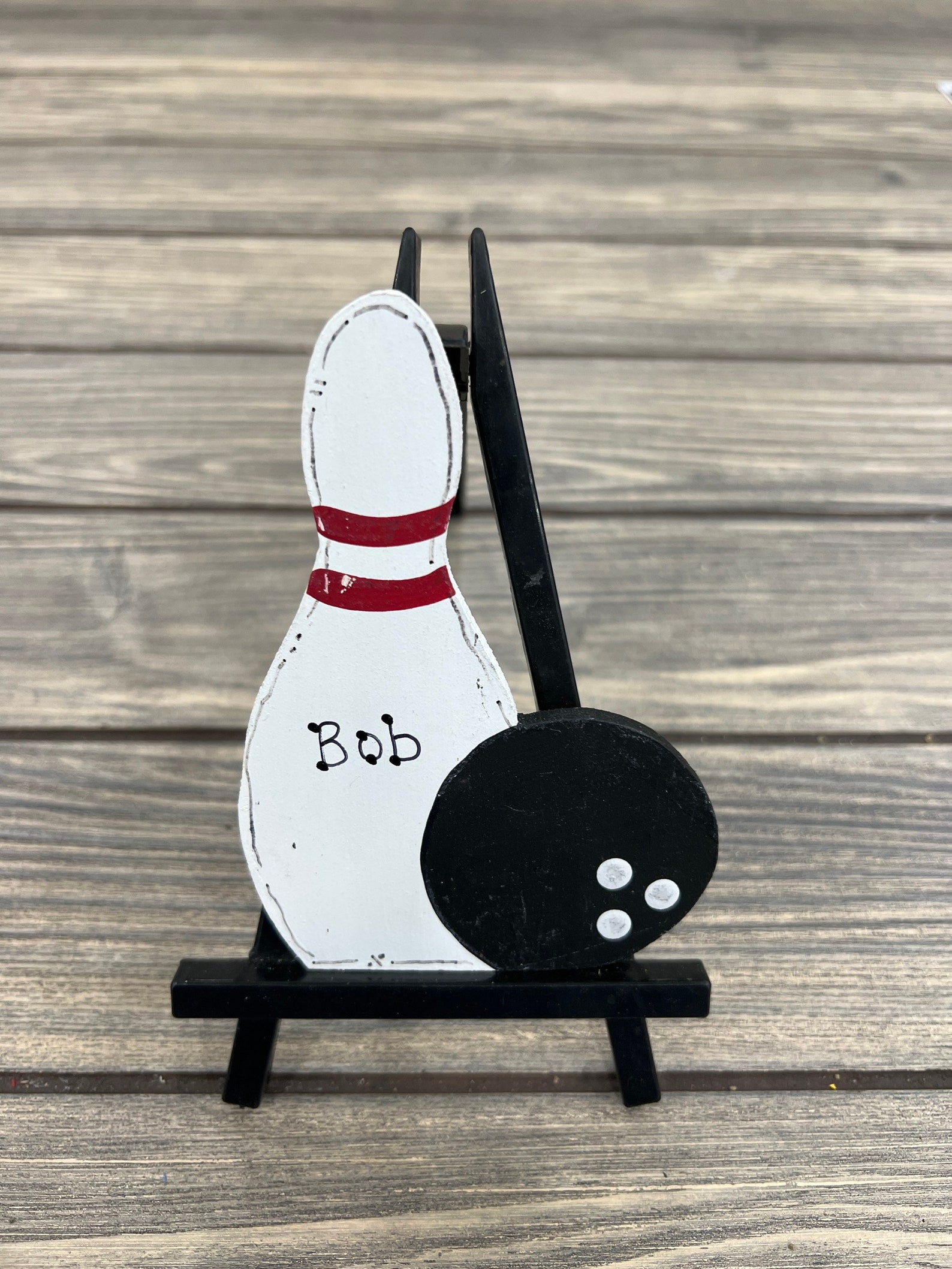Fast Shipping Personalized Wooden Bowling Pin & Ball - Etsy