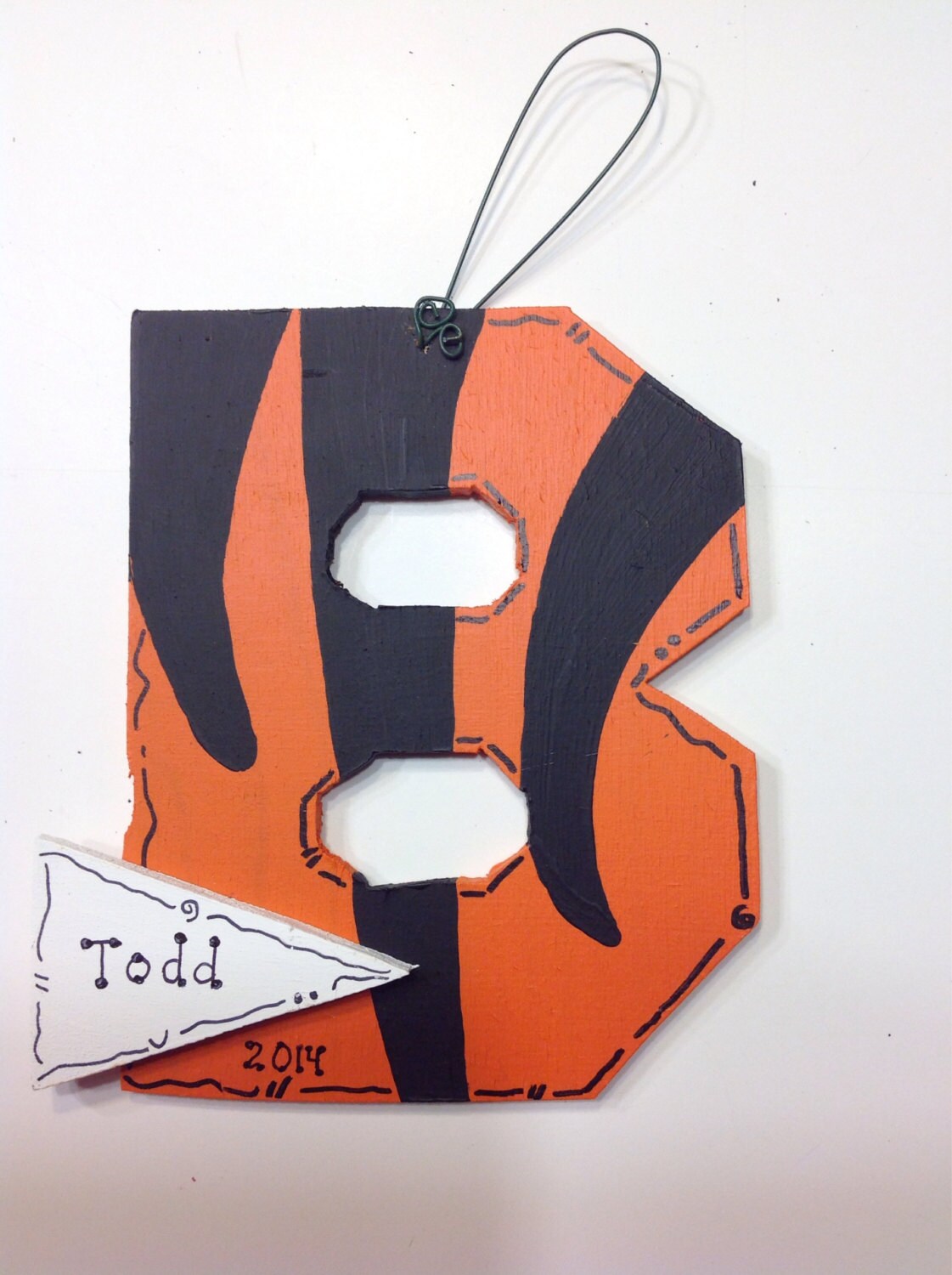 Personalized Hand Painted Bengals or Browns Wooden Christmas - Etsy