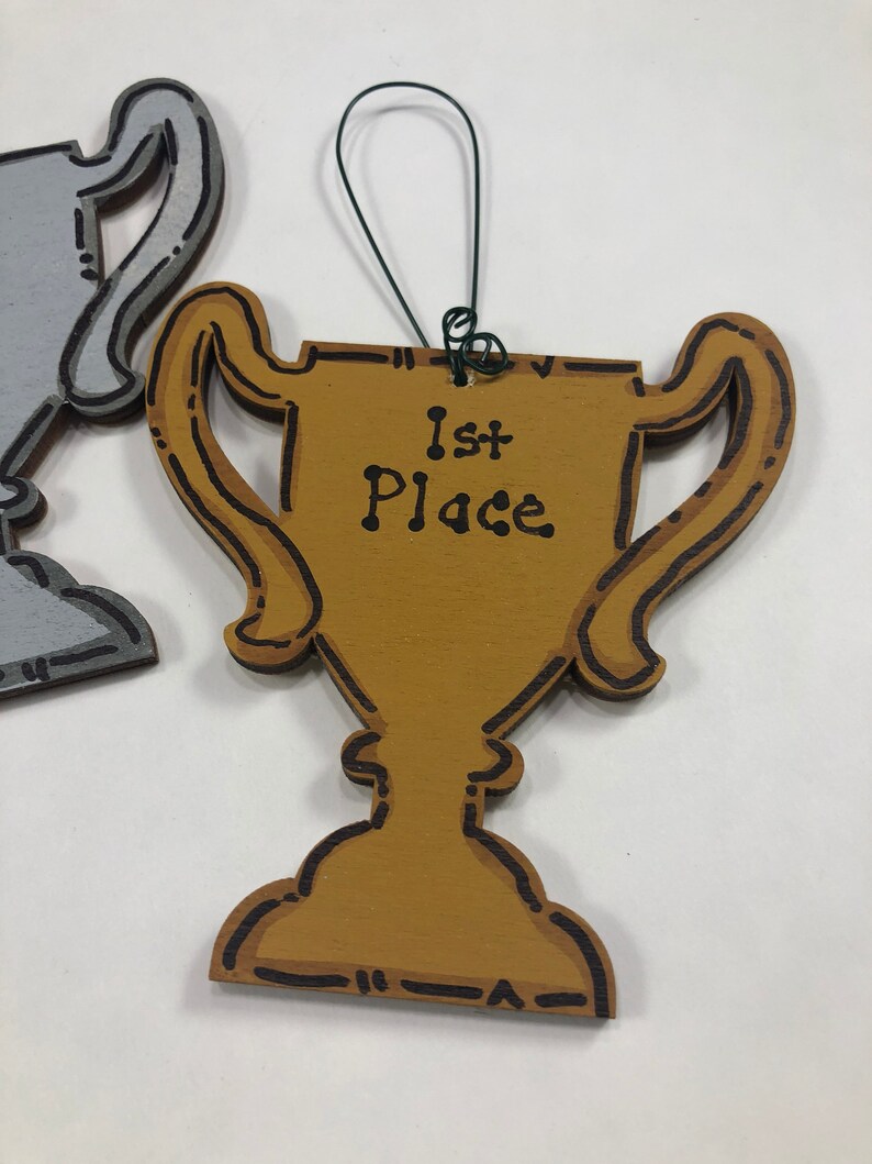 Trophy Personalized Christmas Tree Ornament Wood | Etsy