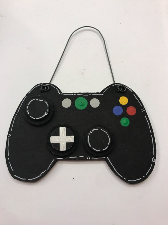 Personalized Wooden Game Controller Winter Tree Ornament | Etsy