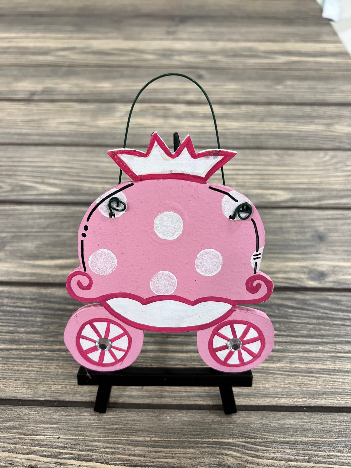 Personalized Wooden Cinderella Carriage Pink & Purple Princess - Etsy