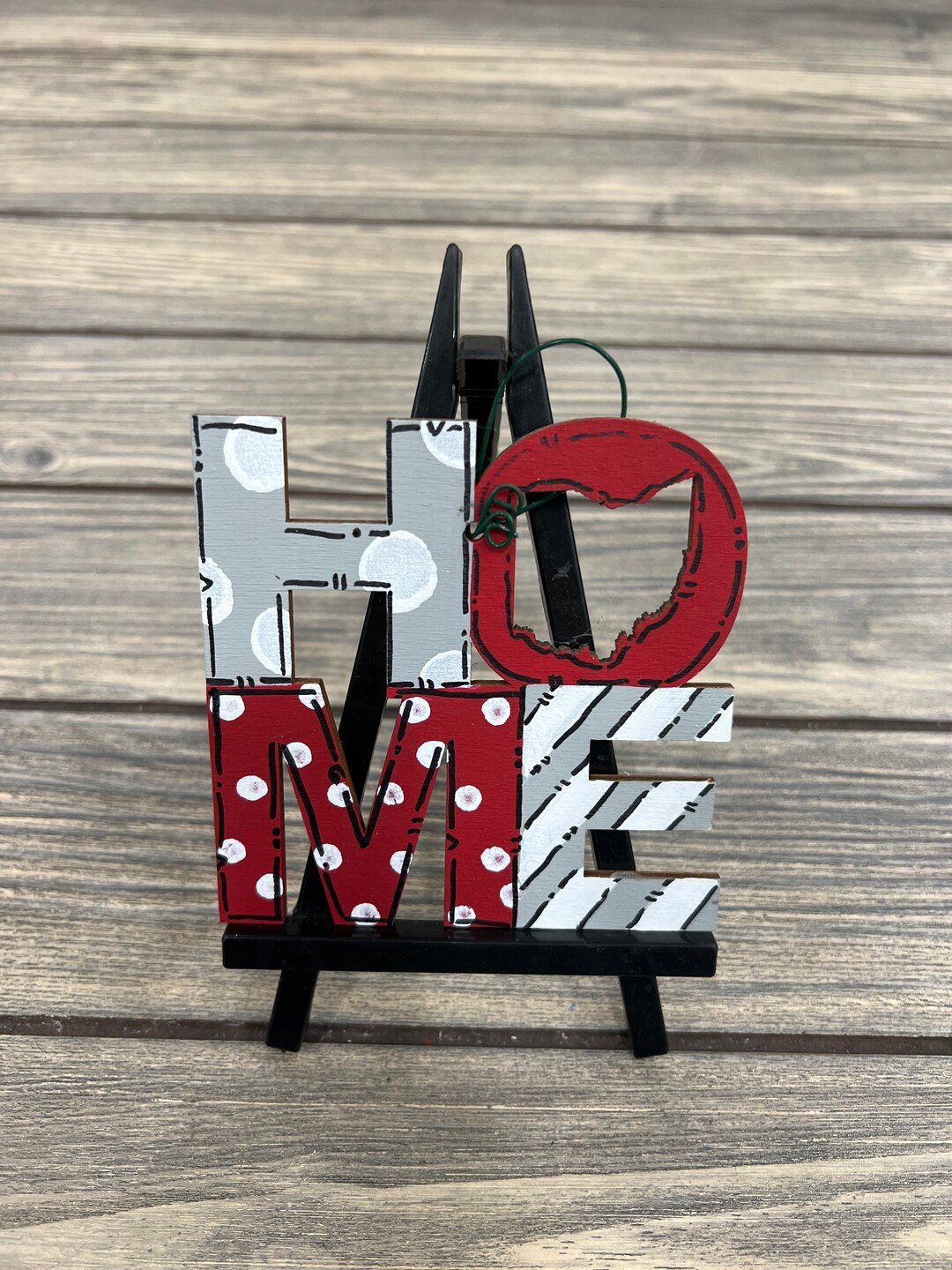 Ohio State LOVE Red Gray Personalized Christmas Tree Ornament Wood - Etsy
