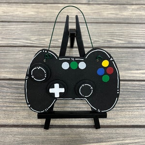 Personalized Wooden Game Controller Winter Tree Ornament - Your Name ...