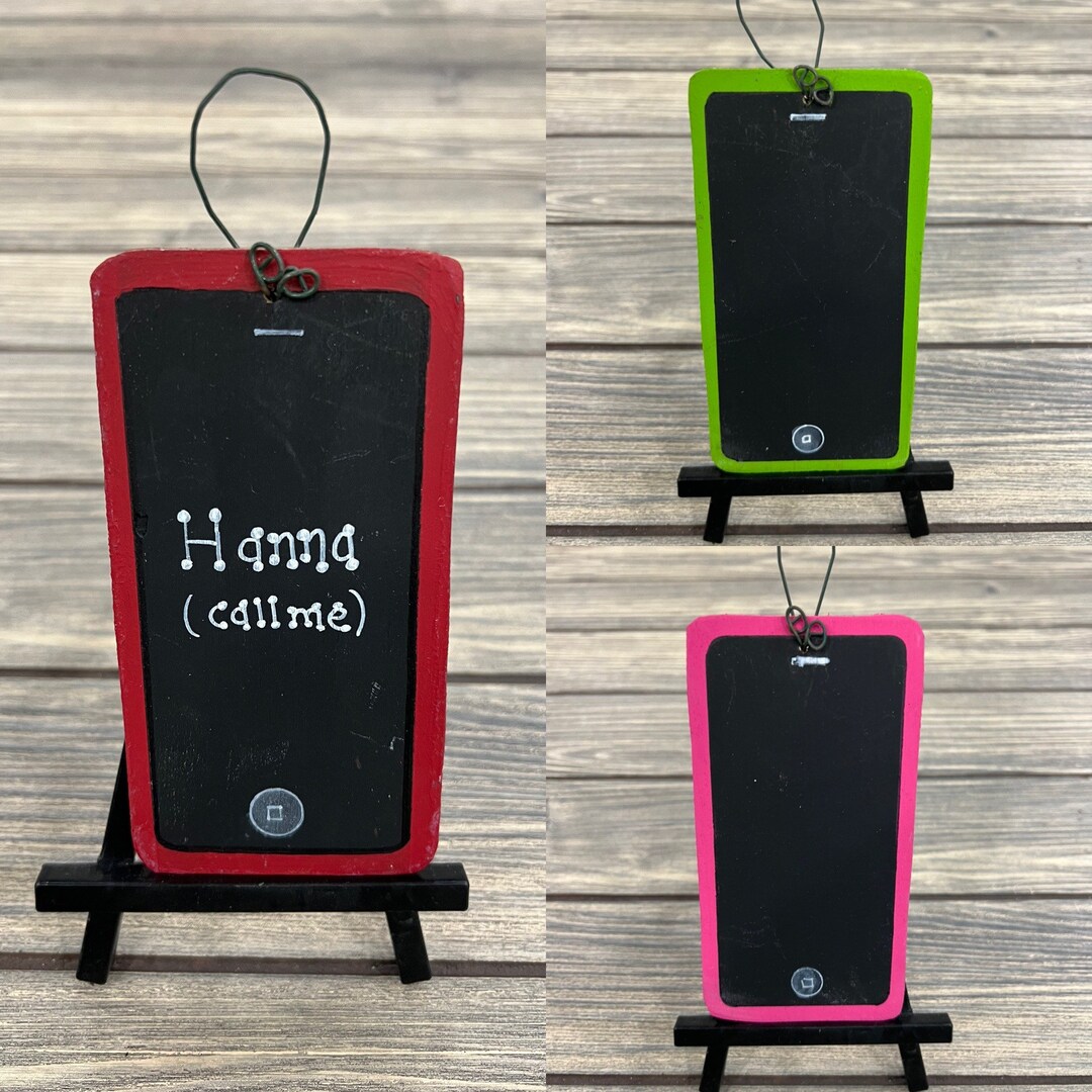 Personalized Wooden Cell Smart Phone Winter Tree Ornament - Your Name ...