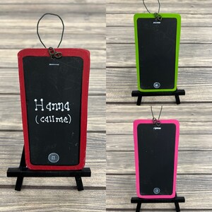 Personalized Wooden Cell Smart Phone Winter Tree Ornament - Your Name ...