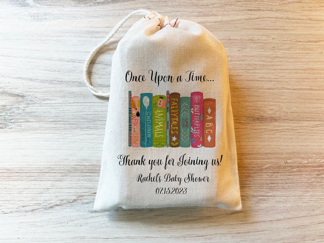 Book Baby Shower Library Baby Shower Gift Party Favor Bag. 4x6 5x7 6x8 ...