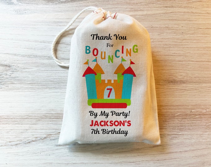 Fun Bounce House Jump Play Birthday Party Treat Favor Gift Bags Mini ...