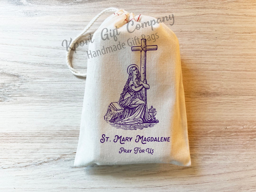 Saint Mary Magdalene - Catholic Prayer Bag - Cotton Drawstring Bag ...