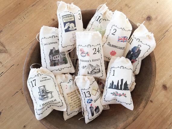 Outlander Inspired Advent Calendar Christmas Bags Sassenach | Etsy