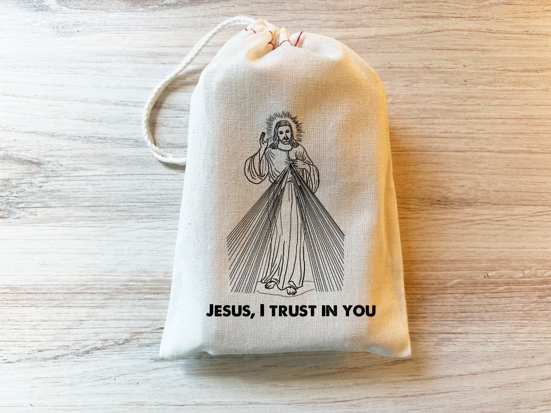 Jesus Divine Mercy Bag Catholic Prayer Bag Drawstring Bags Cotton - Etsy