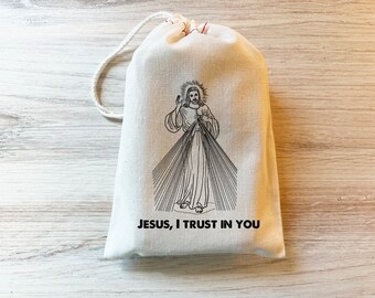 Jesus Divine Mercy Bag Catholic Prayer Bag Drawstring Bags - Etsy