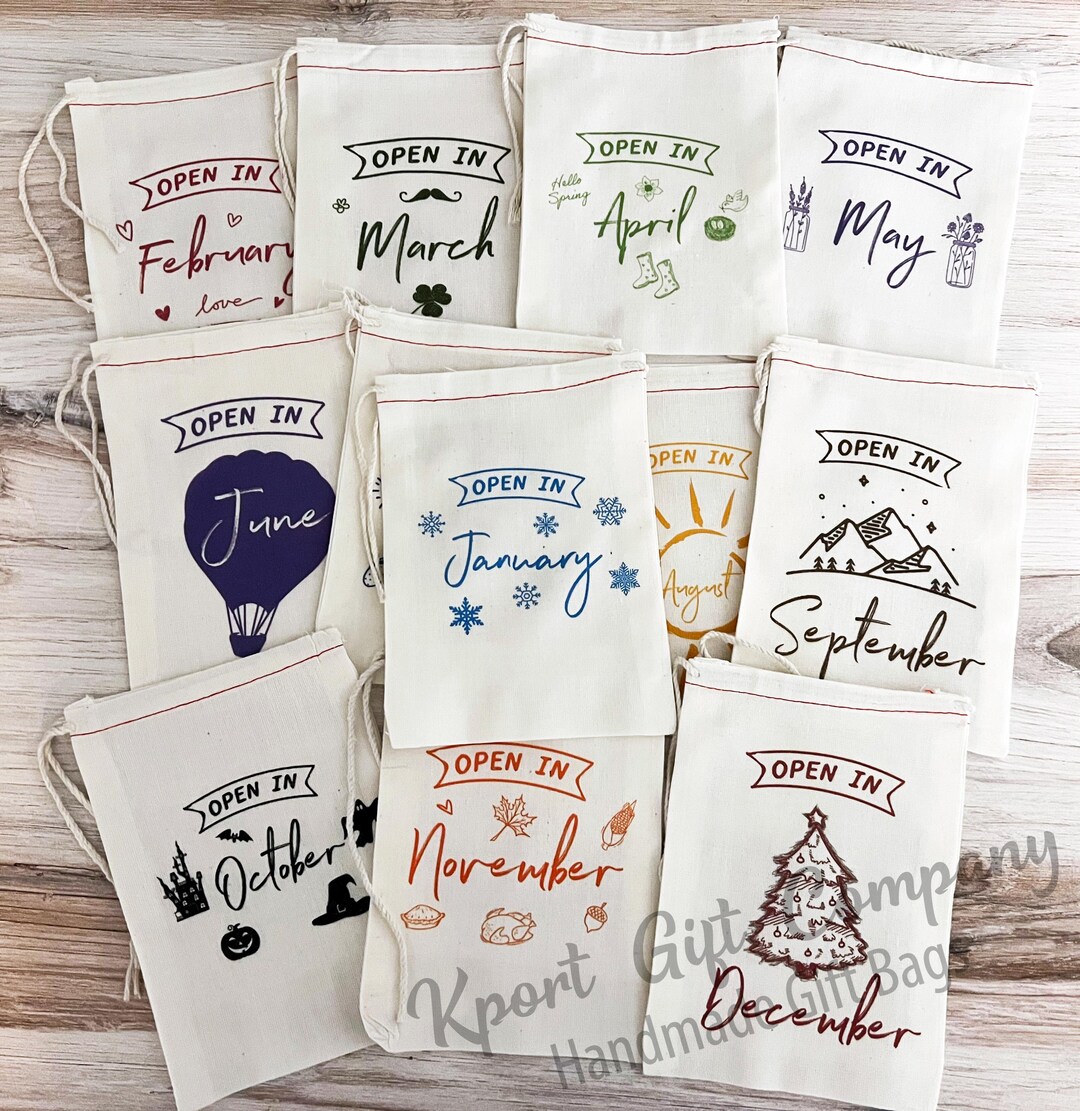 Open When Monthly Personalized Gift Bags for College Bound Long ...