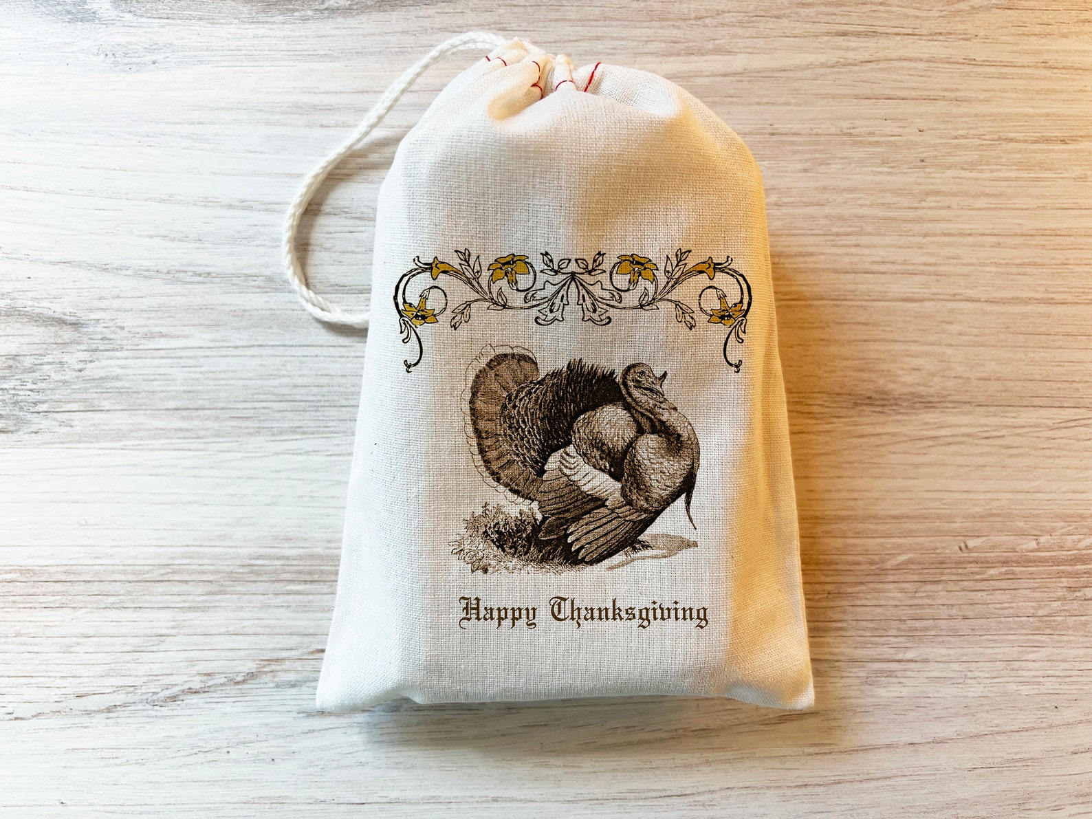 Happy Thanksgiving Holiday Favor Gift Bags. Turkey Victorian - Etsy