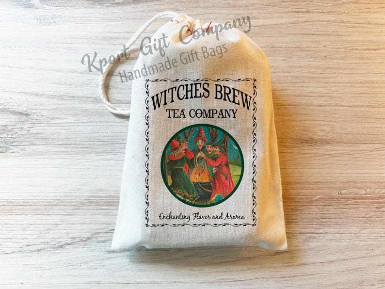 Witches Brew Tea Halloween Bags - Party Favor Bags - Primitive - Tea ...