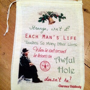 4 Its a Wonderful Life Merry Christmas Holiday Gift Bags. Set | Etsy