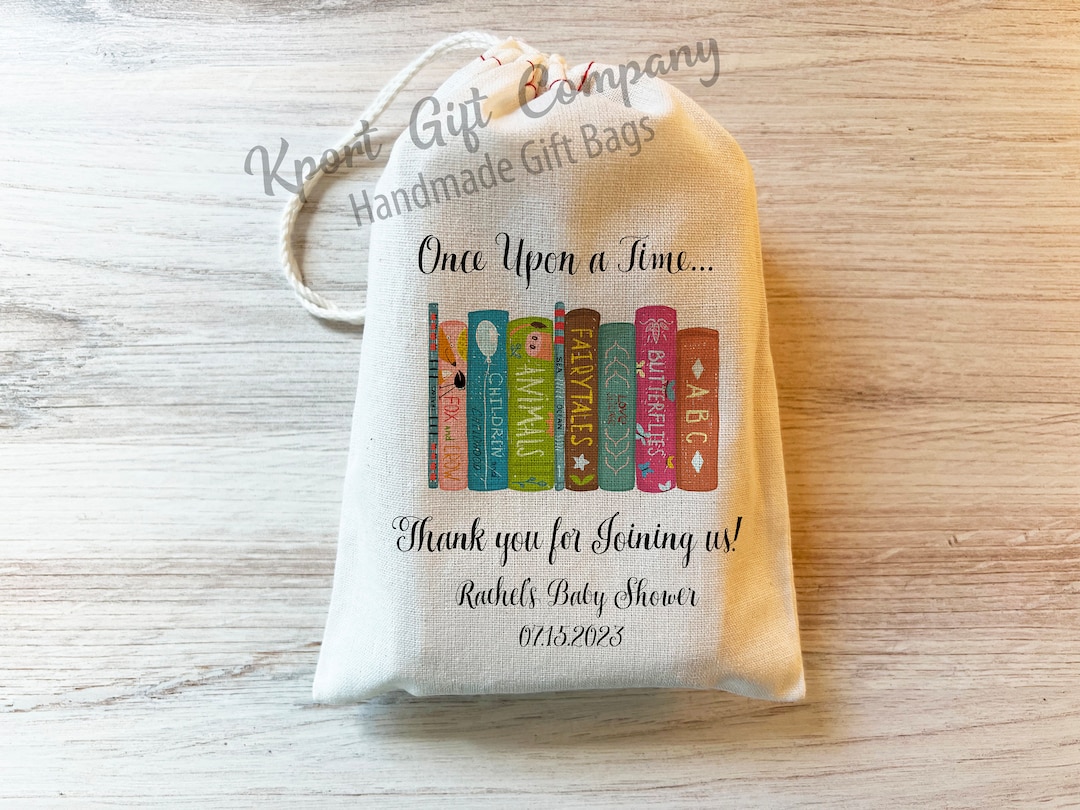 Book Baby Shower Library Baby Shower Gift Party Favor Bag. 4x6 5x7 6x8 ...