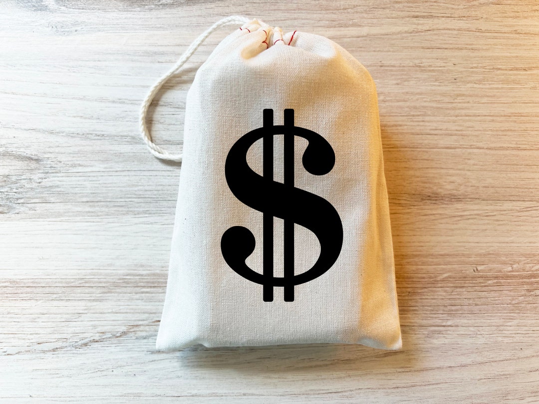 Dollar Sign Money Bag Favor Gift Bag. Cotton Drawstring Bag - Etsy