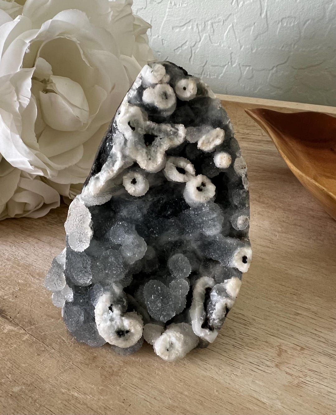 Stunning Black Chalcedony Cut Base Rough Charcoal Chalcedony With Hints ...